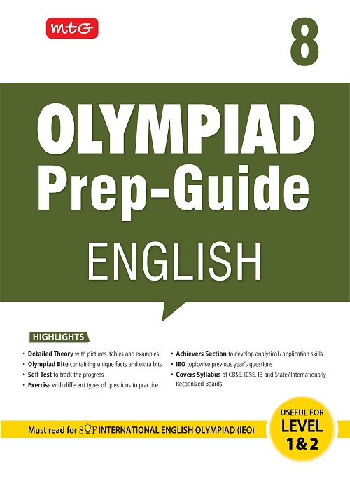 Olympiad Prep-Guide English Class-8 - MTG Learning Media