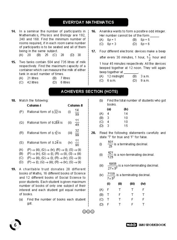 International Mathematics Olympiad Work Book-Class 10 - MTG Learning Media