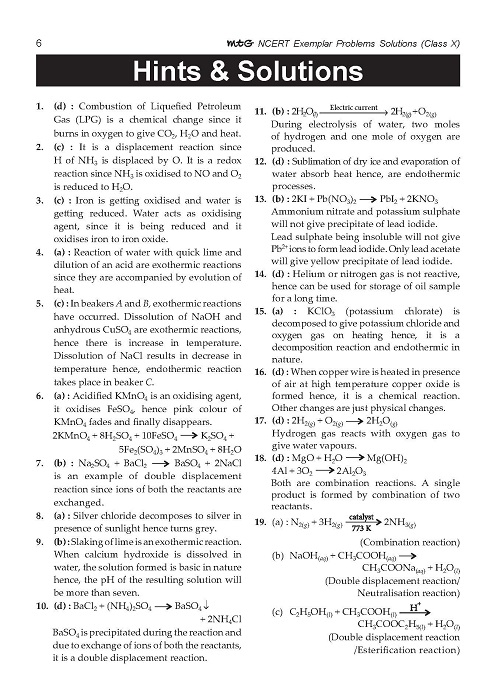 MTG NCERT Exemplar Problem Solutions Science Class 10 - Complete ...