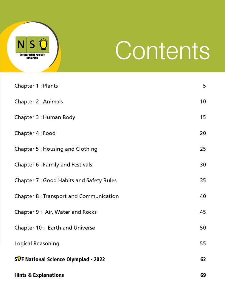 National Science Olympiad (NSO) Workbook for Class 2 - Quick Recap ...