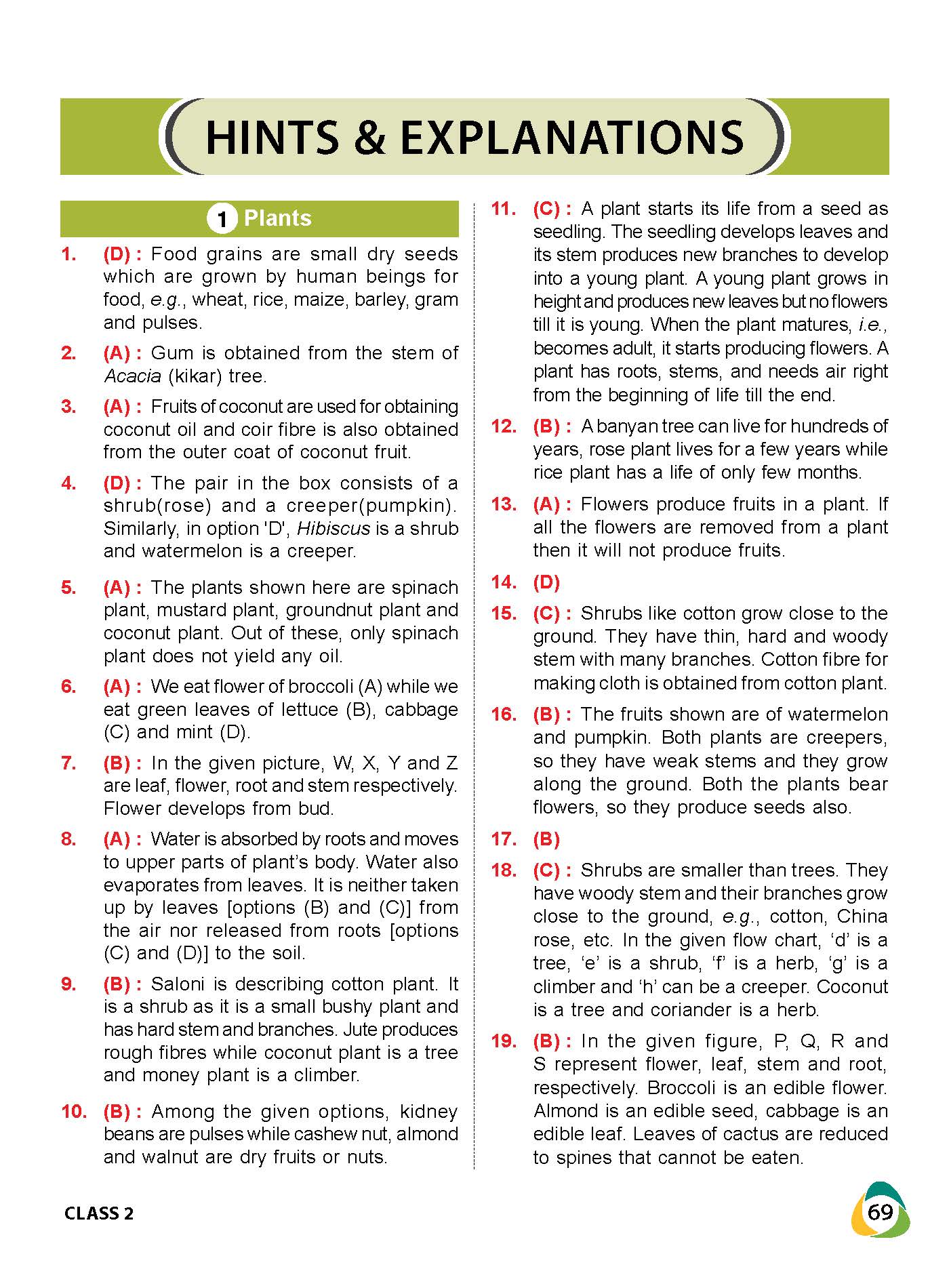 National Science Olympiad (NSO) Workbook for Class 2 - Quick Recap ...