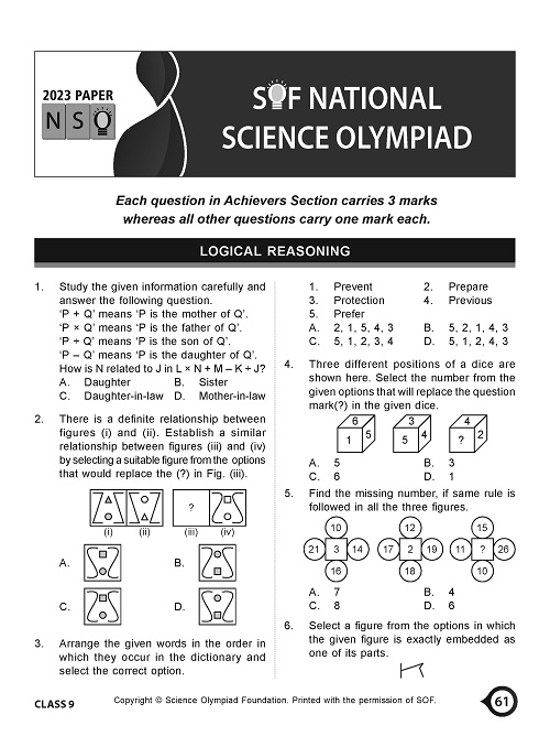 National Science Olympiad (NSO) Workbook for Class 9 - Quick Recap ...