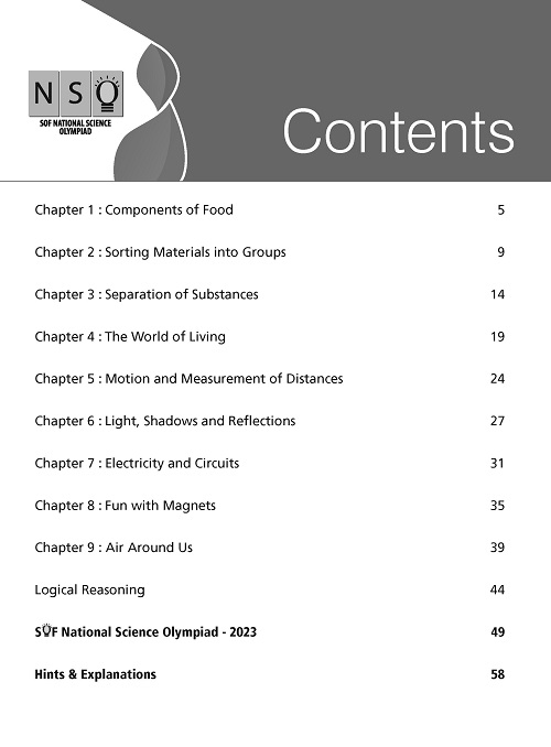 National Science Olympiad (NSO) Workbook for Class 6 - Quick Recap ...