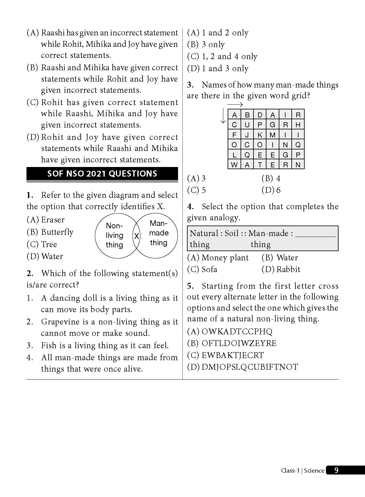 Olympiad Prep-Guide Science Class-1 - MTG Learning Media