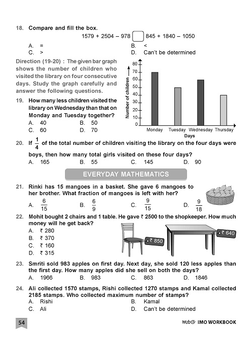 International Mathematics Olympiad (IMO) Workbook for Class 3 - MCQs ...