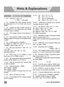 International Mathematics Olympiad (IMO) Workbook for Class 4 - MCQs ...