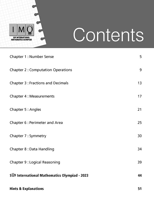 International Mathematics Olympiad (IMO) Workbook for Class 5 - MCQs ...