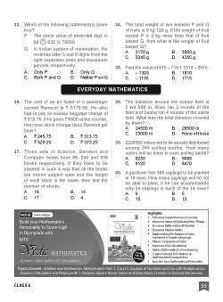 International Mathematics Olympiad (IMO) Workbook for Class 6 - MCQs ...