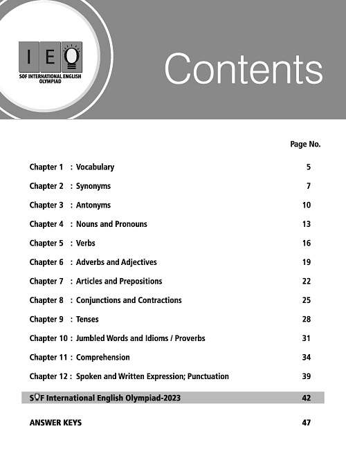 International English Olympiad (IEO) Workbook for Class 4 - MCQs ...