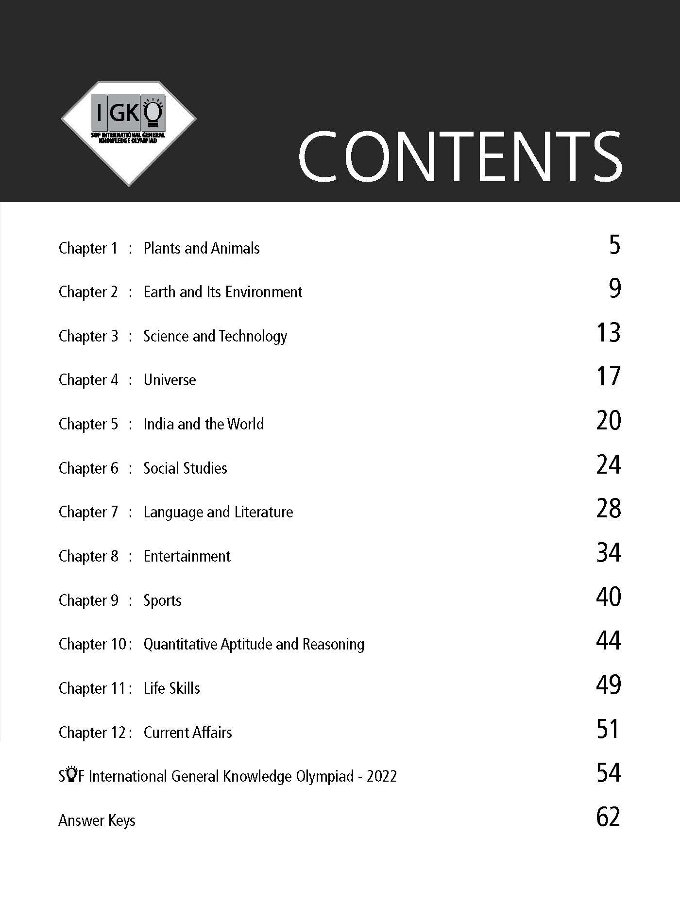 International General Knowledge Olympiad (IGKO) Workbook for Class 8 - MCQs & Achievers Section ...