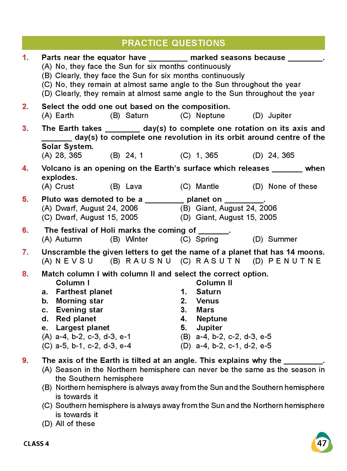 National Science Olympiad Work Book-Class 4 - MTG Learning Media