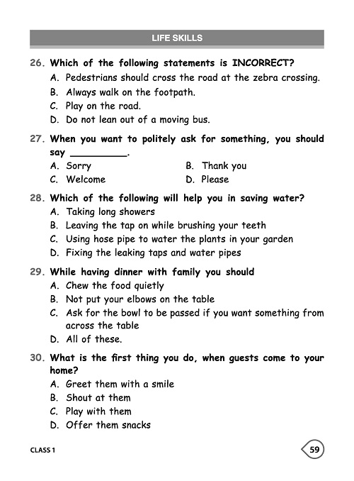 International General Knowledge Olympiad (IGKO) Workbook for Class 1 ...