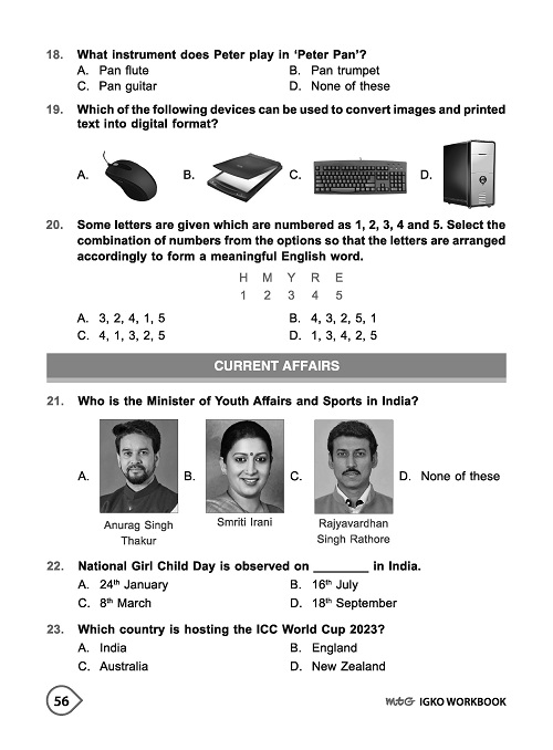 International General Knowledge Olympiad (IGKO) Workbook for Class 3 - MCQs & Achievers Section ...