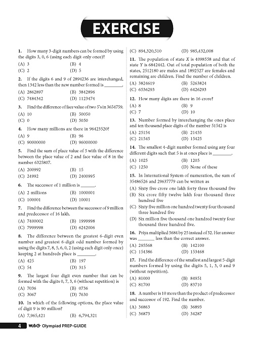 Olympiad Prep-Guide (OPG) Class 6 Mathematics (IMO) – Detailed Theory ...