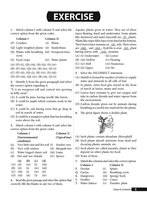 Olympiad Prep-Guide (OPG) Class 4 Science (NSO) - Detailed Theory, Self ...