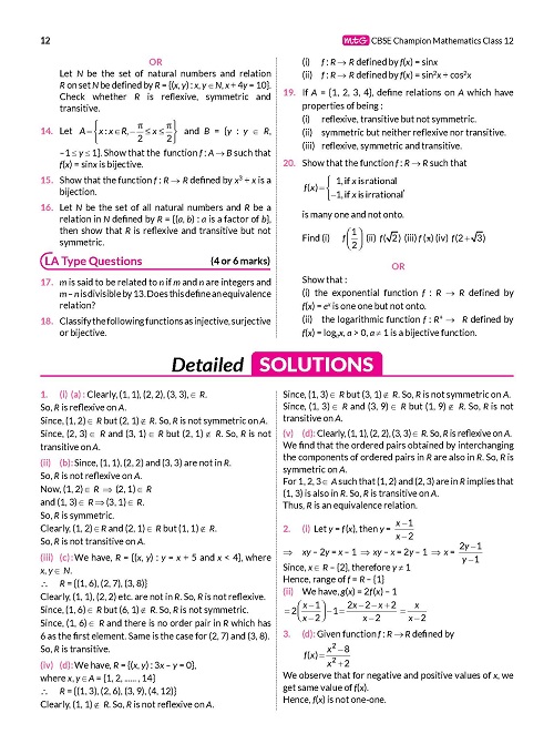 CBSE 10 Years Chapterwise Topicwise Solved Papers Class 12 Mathematics ...