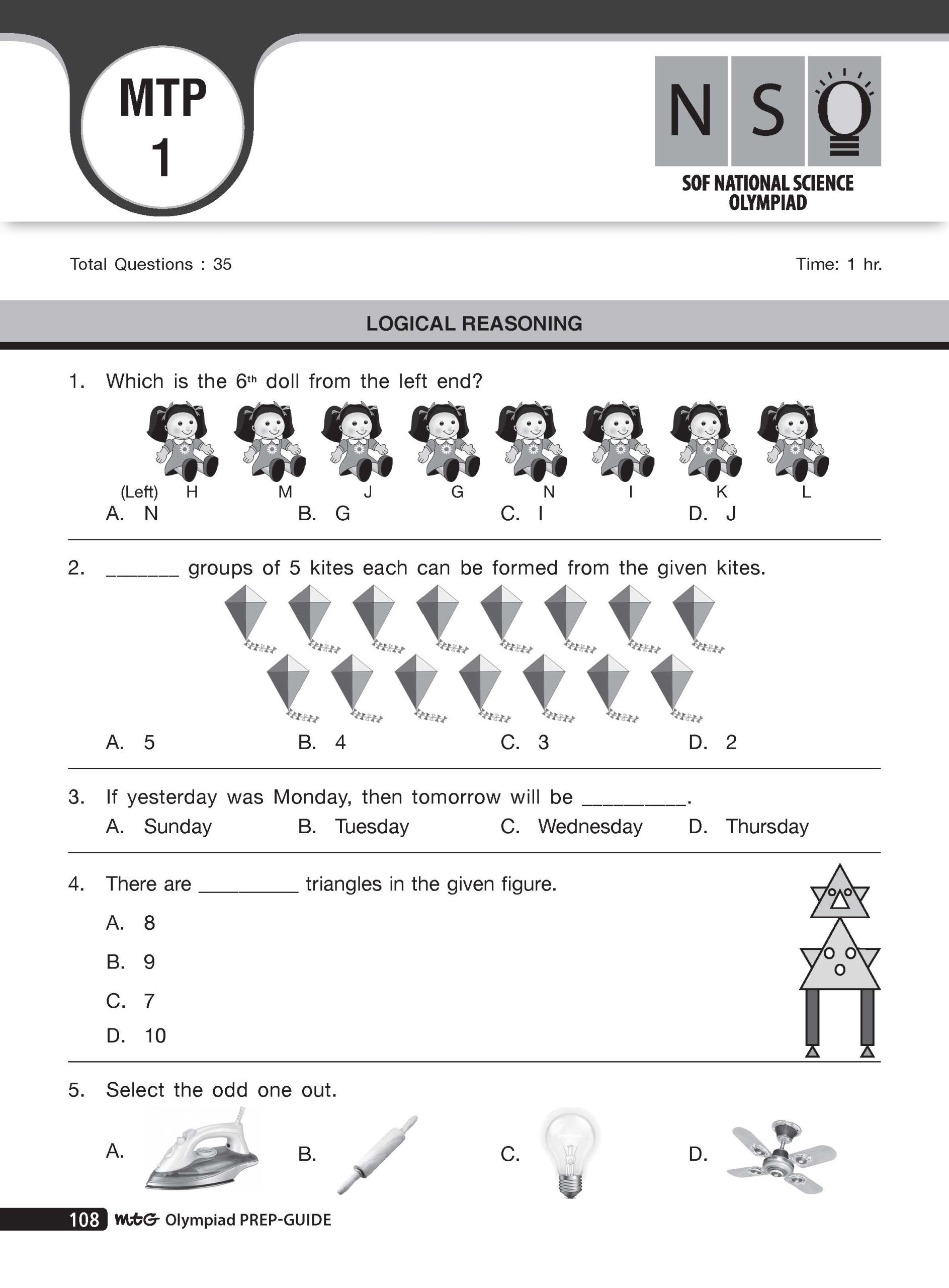 Olympiad Prep-Guide Science Class-1 - MTG Learning Media