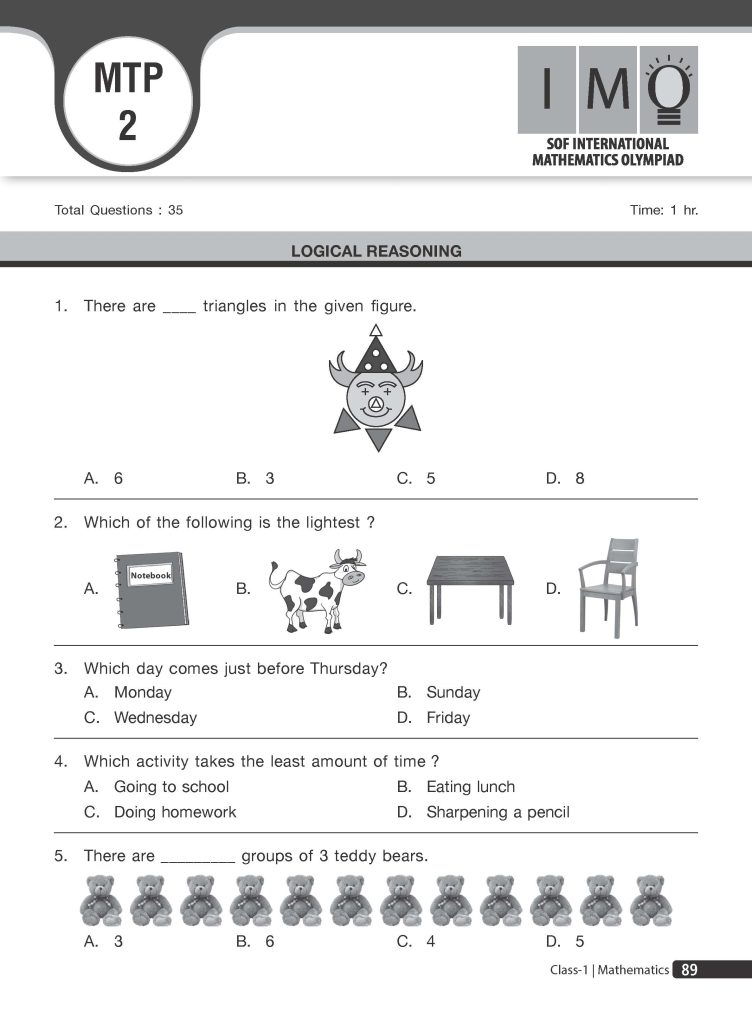 Olympiad Prep-Guide Mathematics Class-1 - MTG Learning Media