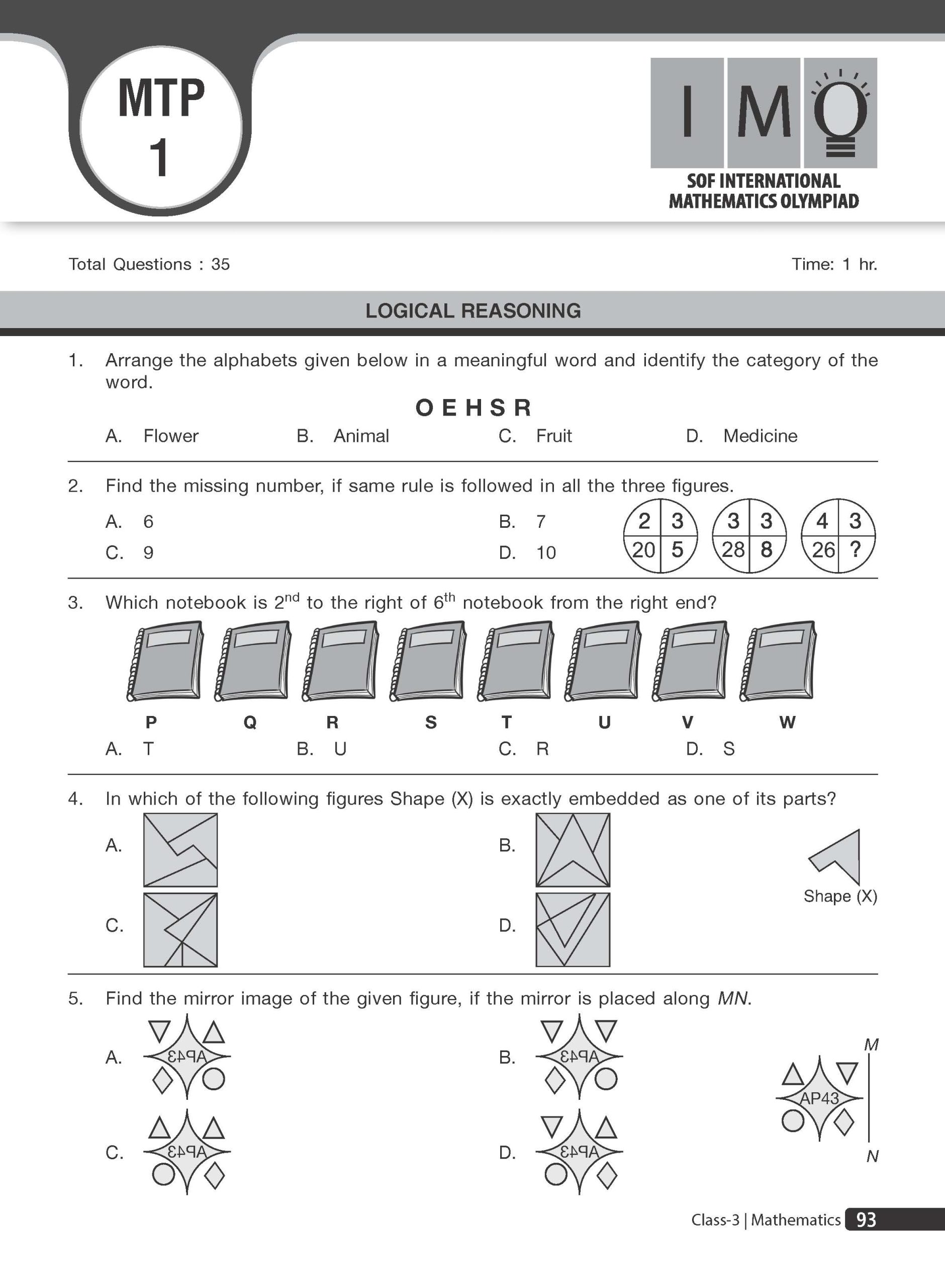 Olympiad Prep-Guide Mathematics Class-3 - MTG Learning Media