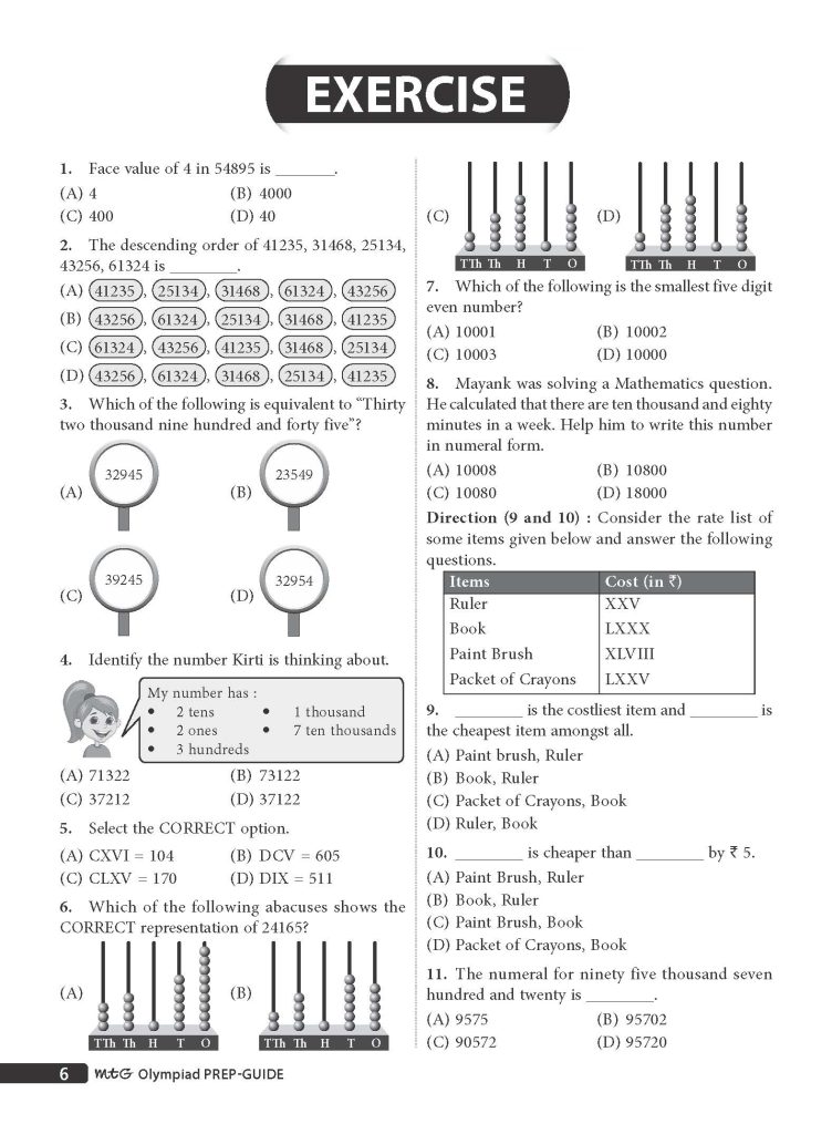 Olympiad Prep-Guide Mathematics Class-4 - MTG Learning Media