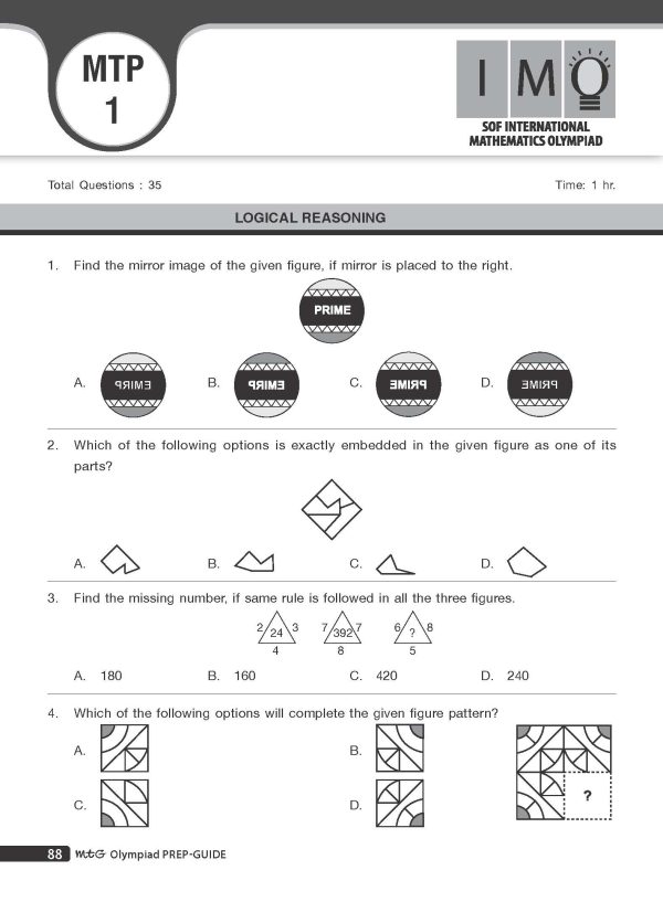 Olympiad Prep-Guide Mathematics Class-4 - MTG Learning Media