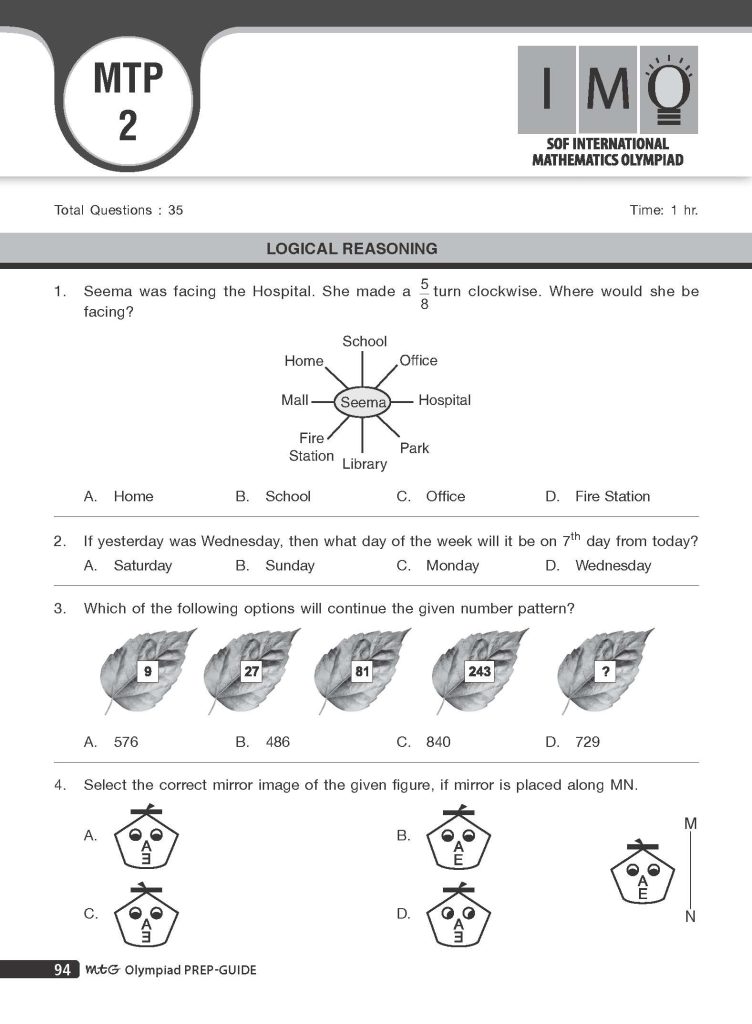 Olympiad Prep-Guide Mathematics Class-4 - MTG Learning Media