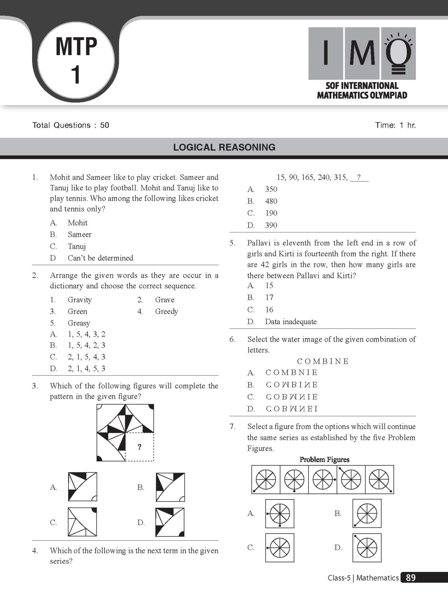 Olympiad Prep-Guide Mathematics Class-5 - MTG Learning Media