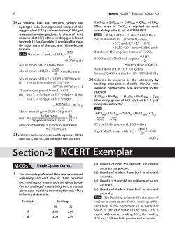 NCERT Text Book + Exemplar Problems - Solutions Chemistry Class 11 ...