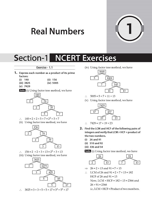 NCERT Text Book + Exemplar Problems Solutions Mathematics Class 10 ...