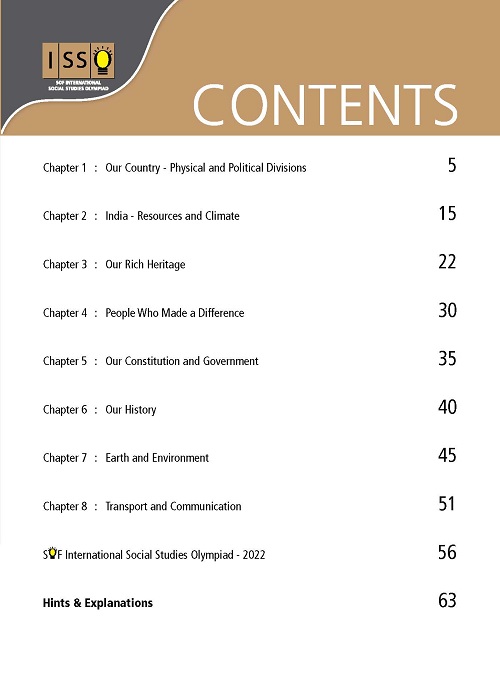 International Social Studies Olympiad (ISSO) Workbook for Class 4 - Chapterwise MCQs, Previous ...