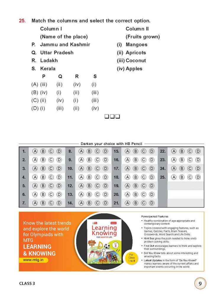International Social Studies Olympiad Work Book -Class 3 - MTG Learning ...