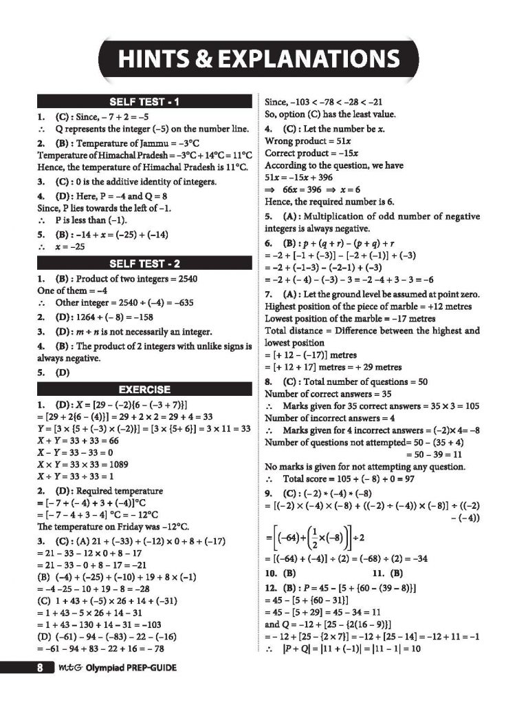 Olympiad Prep-Guide Mathematics Class-7 - MTG Learning Media