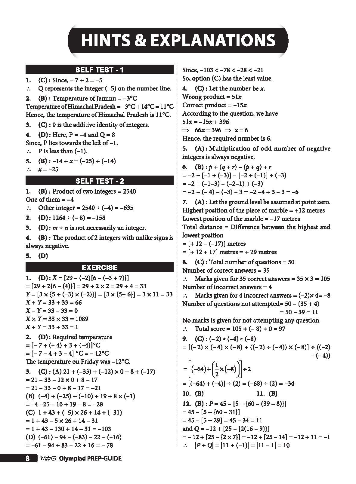Olympiad Prep-Guide Mathematics Class-7 - MTG Learning Media