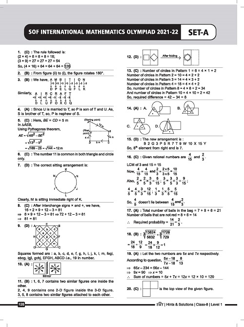 Class 8 Mathematics Olympiad Previous 5 Years Papers - MTG Learning Media