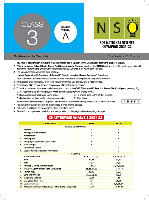 Class 3 Science Olympiad Previous 5 Years Papers - MTG Learning Media