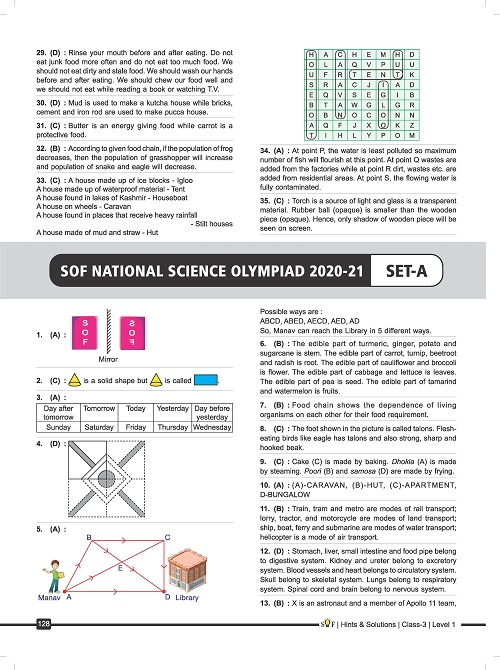Class 3 Science Olympiad Previous 5 Years Papers - MTG Learning Media