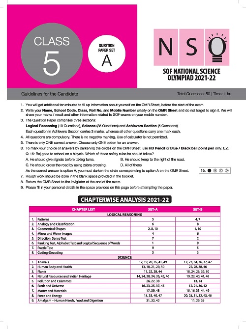 Class 5 Science Olympiad Previous 5 Years Papers - MTG Learning Media