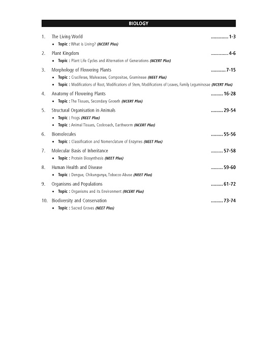 MTG NEET Plus Supplement For 2024 Exam (Physics, Chemistry, Biology) As ...